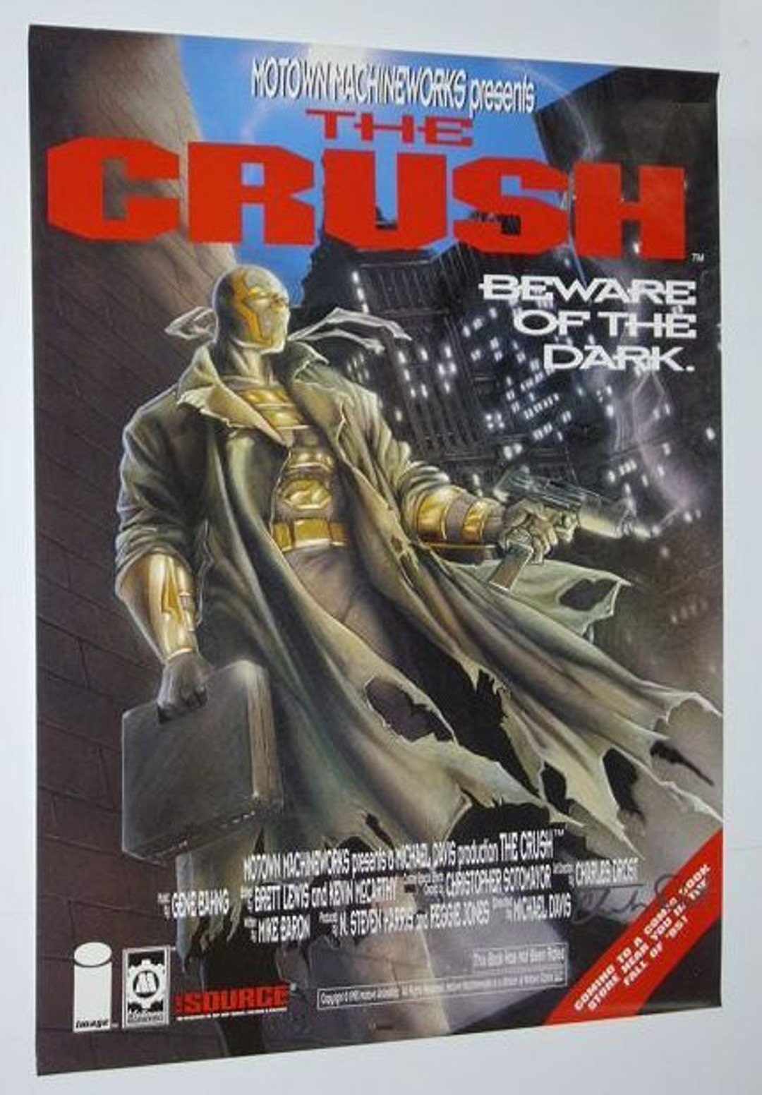 1995 the Crush Comic Poster, 22x17 Inch Independent Vigilante Comic ...