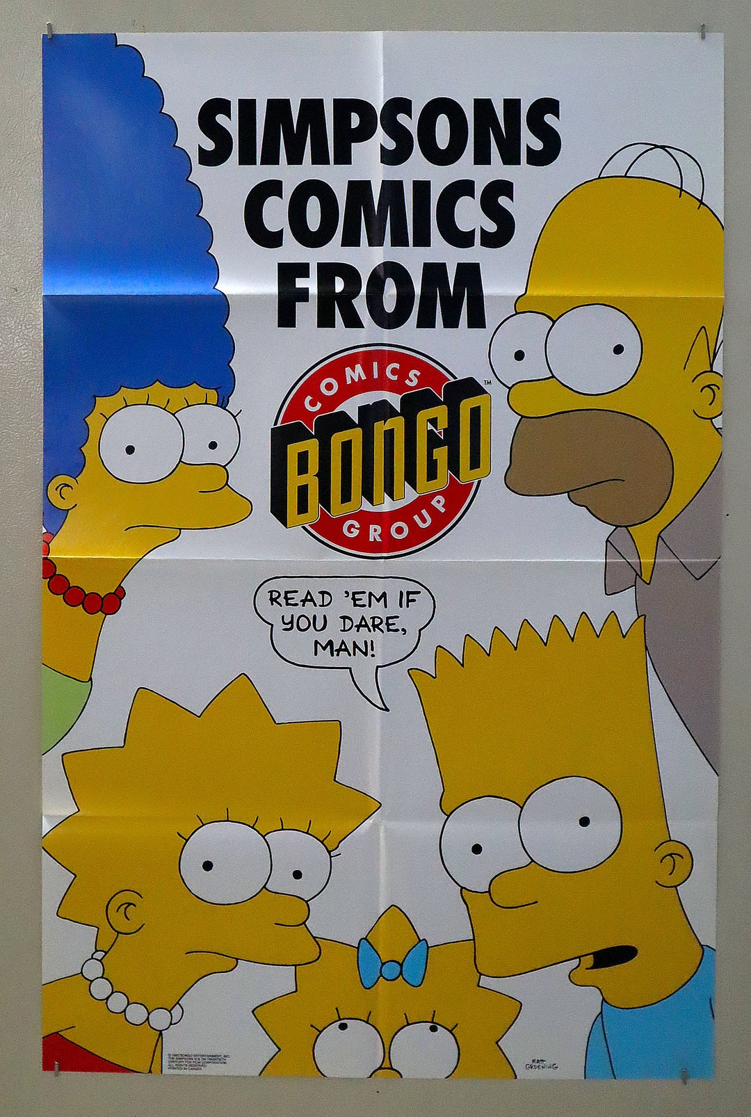 Vintage Original 1993 the Simpsons 34 by 22 Bongo Comics Comic Book ...
