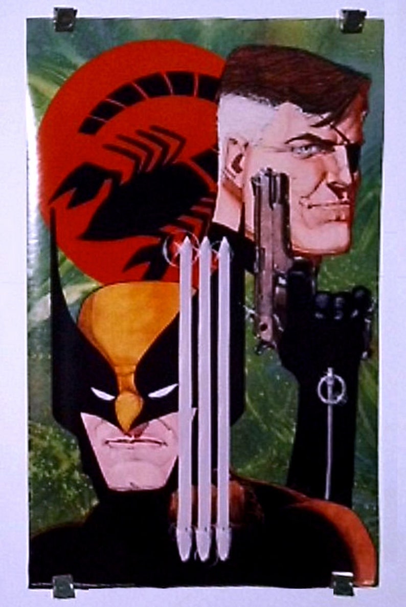 Rare Vintage Original 1989 X-men Wolverine & Avengers Sgt Nick Fury ...