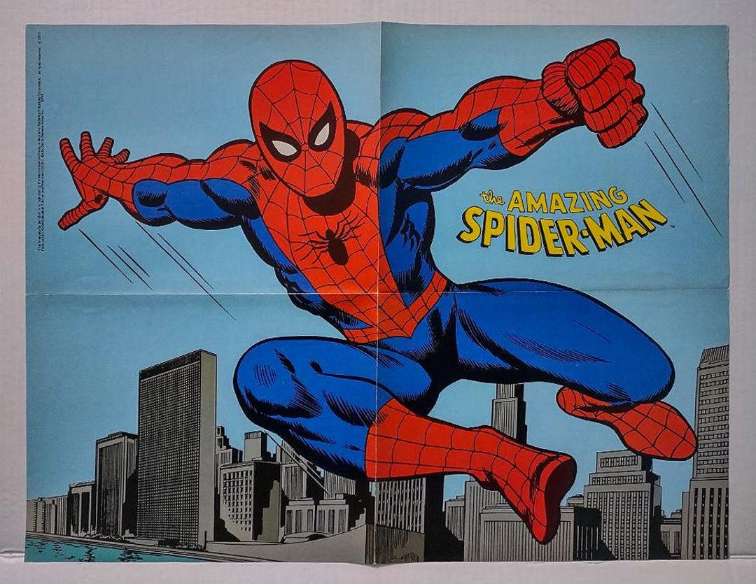 Original 1978 Spider-man Poster, 21 X 16" Comic Art Promo Poster ...