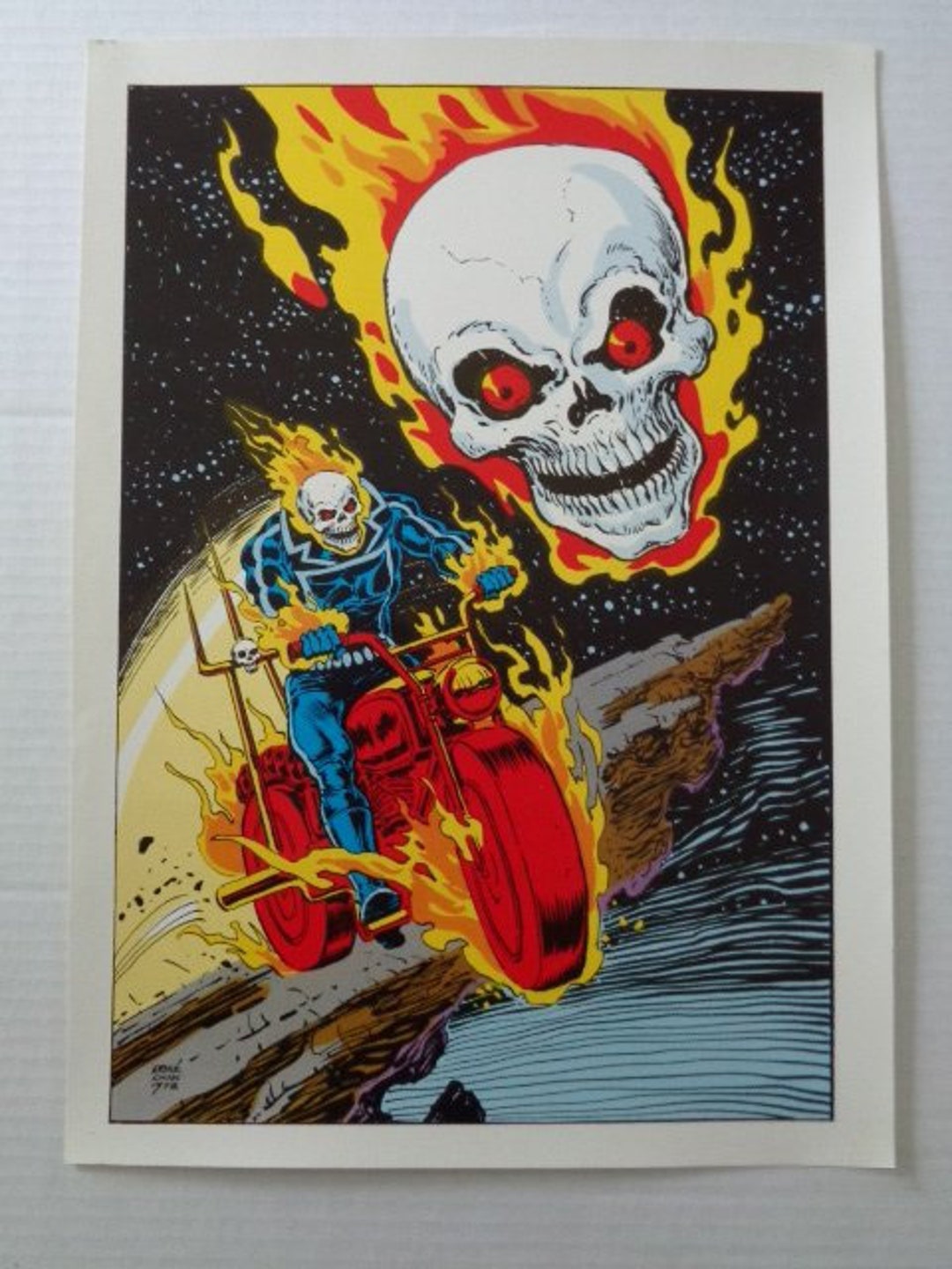 1978 Ghost Rider Poster Pin-up! Rare Vintage Original 1970's Marvel ...
