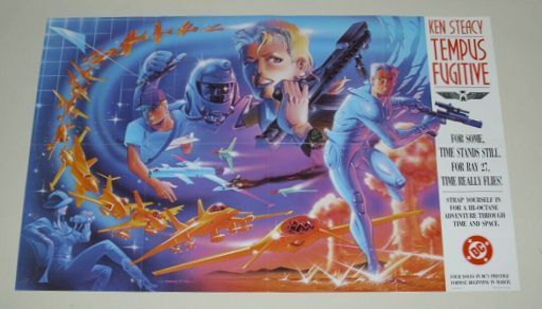 Rare Vintage Original 1990 Tempus Fugitive 35 X 22 DC Comics Old Comic ...