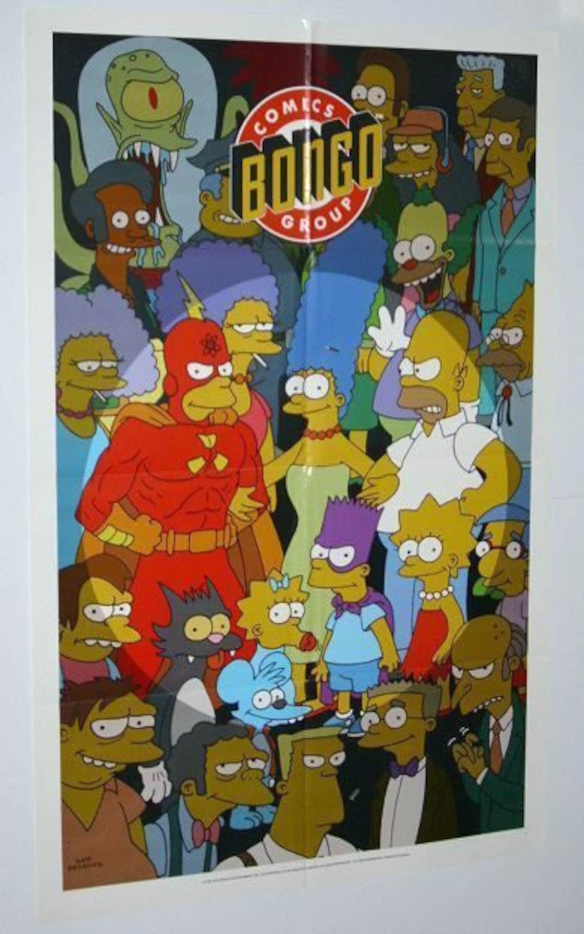 1993 the Simpsons 34 by 22 Bongo Comics Comic Book Shop Promotional ...