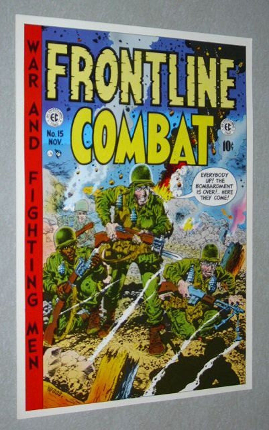 Original 1970's EC Comics Frontline Combat 15 War Comic Book Cover Art ...