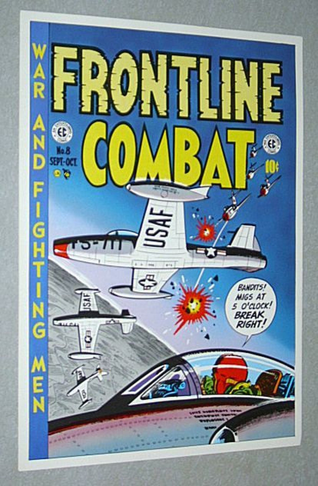 Vintage Original 1970's EC Comics Frontline Combat 8 USAF War Comic ...
