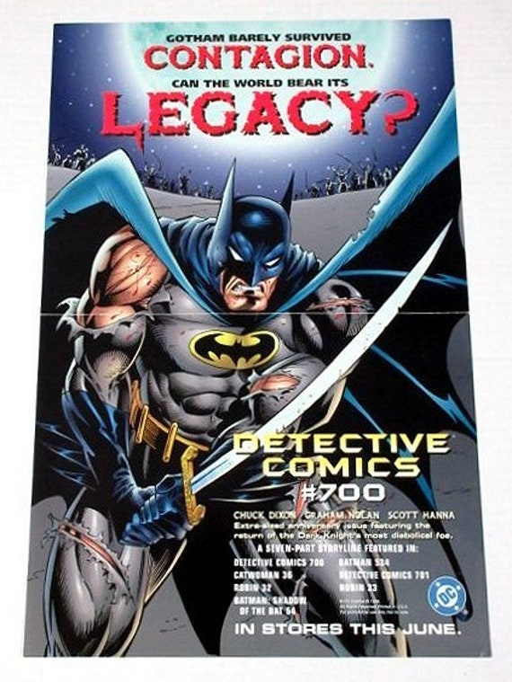 Rare Vintage Original 1996 Batman 17 by 11 Inch DC Detective | Etsy