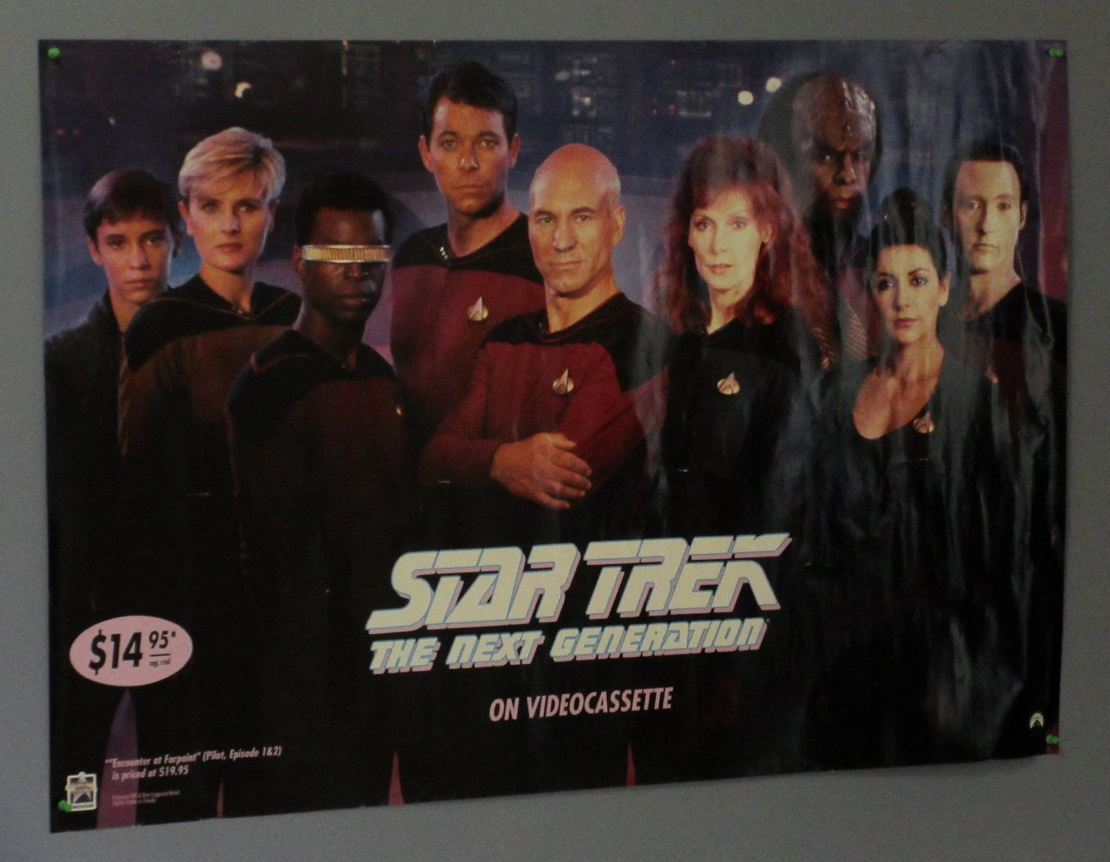 Huge 1991 Star Trek Poster Original 1990's TNG the Next Generation 39 1 ...