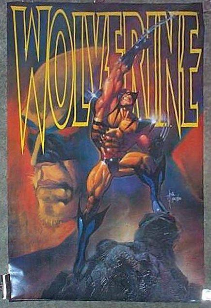 1993 Wolverine Poster Rare Vintage Original 1990's Marvel Comics 34 by ...