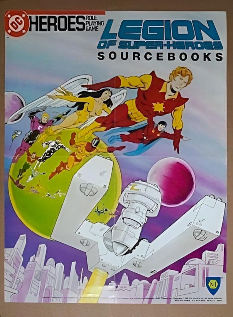 1986 Legion of Super-heroes Poster! Original 1980's DC Comics Mayfair ...