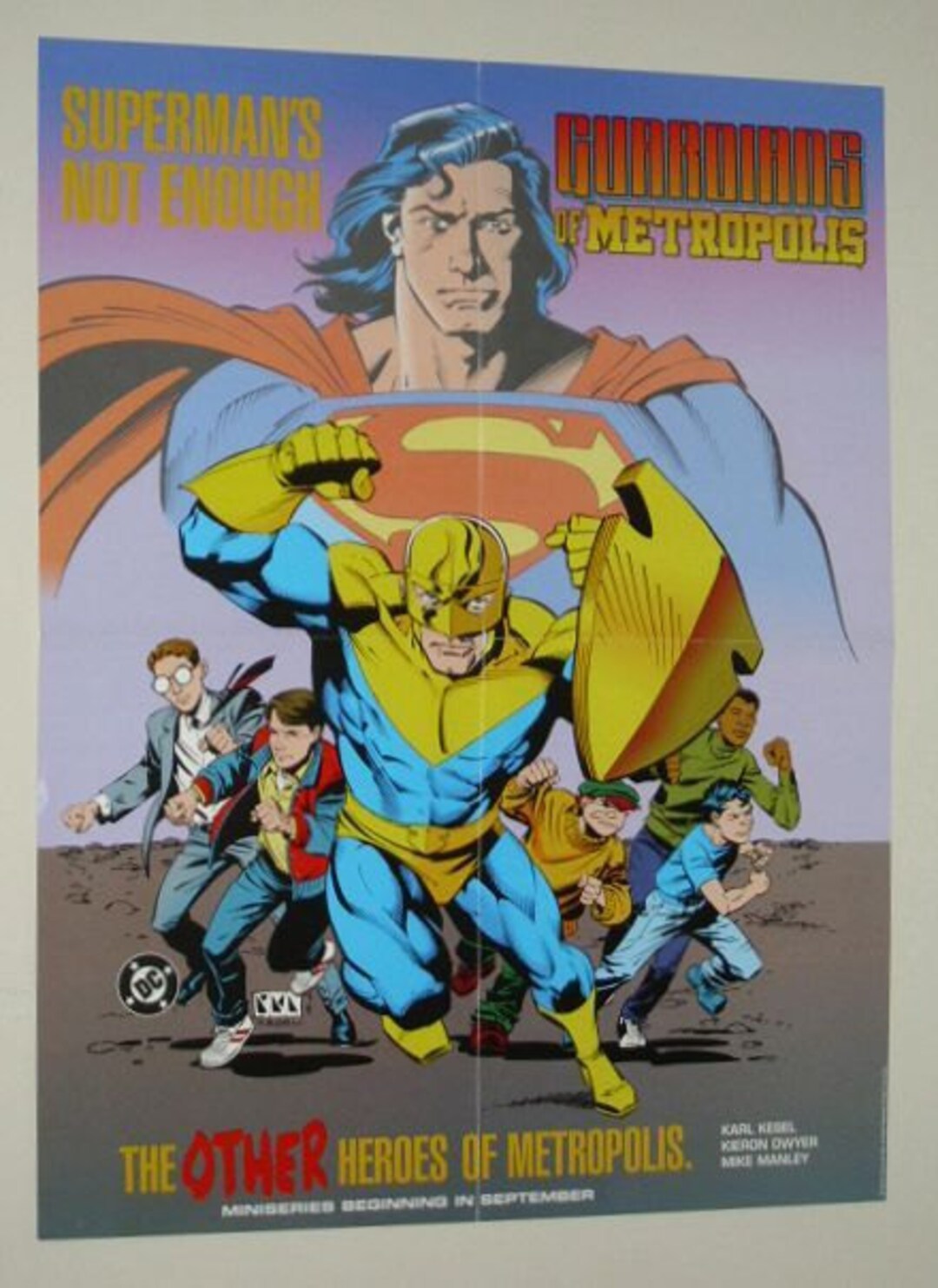 Rare Original 2 Sided 1994 Superman 22 X 17 DC Action Comics Comic Book ...