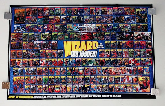 1990's Wizard Marvel/dc Comics Poster: | Etsy