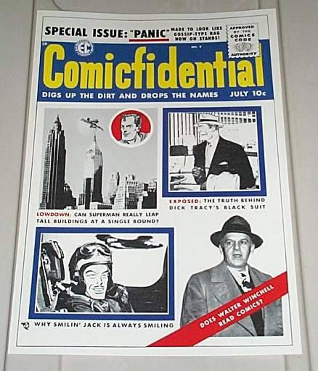 Original 1970's EC Comics Panic 9 "comicfidential" 13 1/4 by 9 1/2 Inch ...
