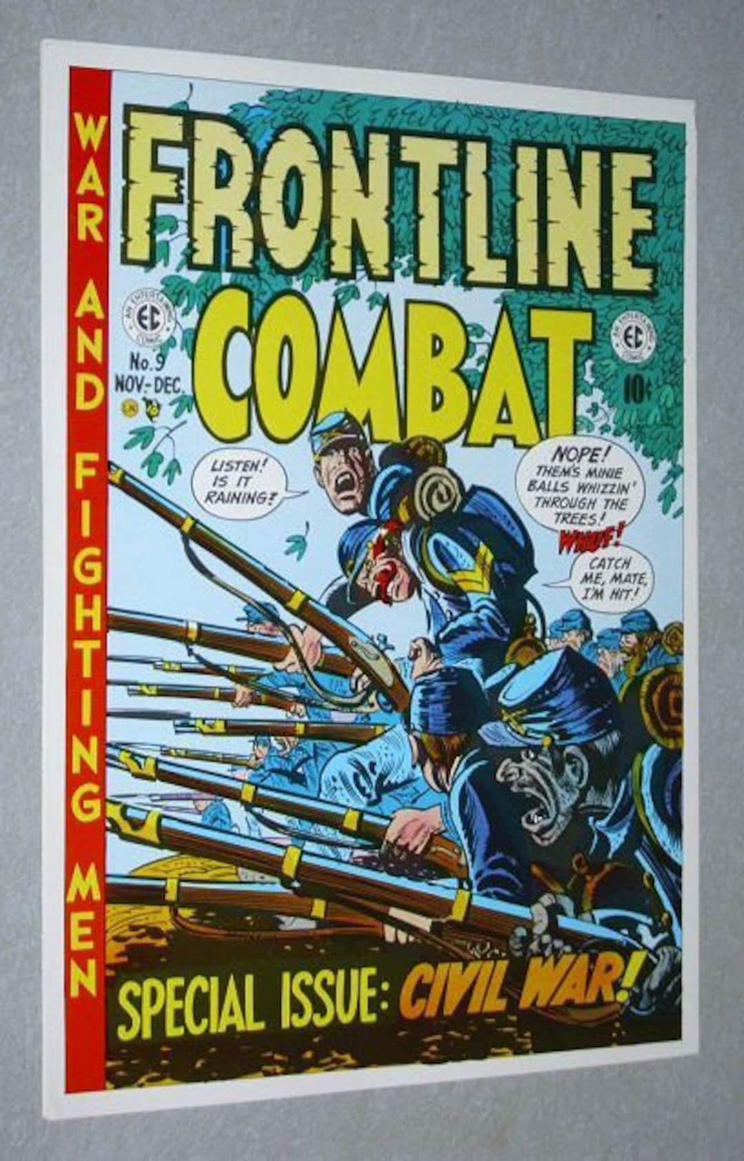 Original 1970's EC Comics Frontline Combat 9 Civil War Comic Book Cover ...