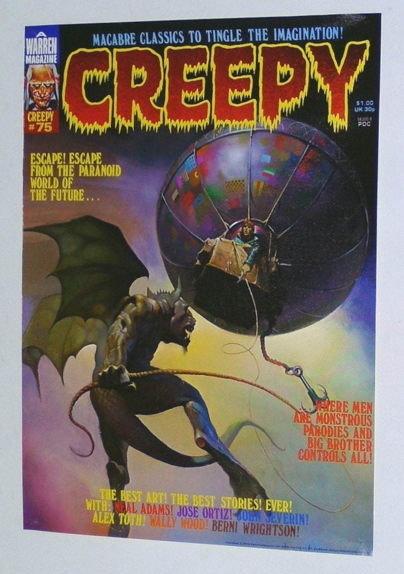 1976 Creepy Magazine Poster Original 28x20 Inch Vintage - Etsy