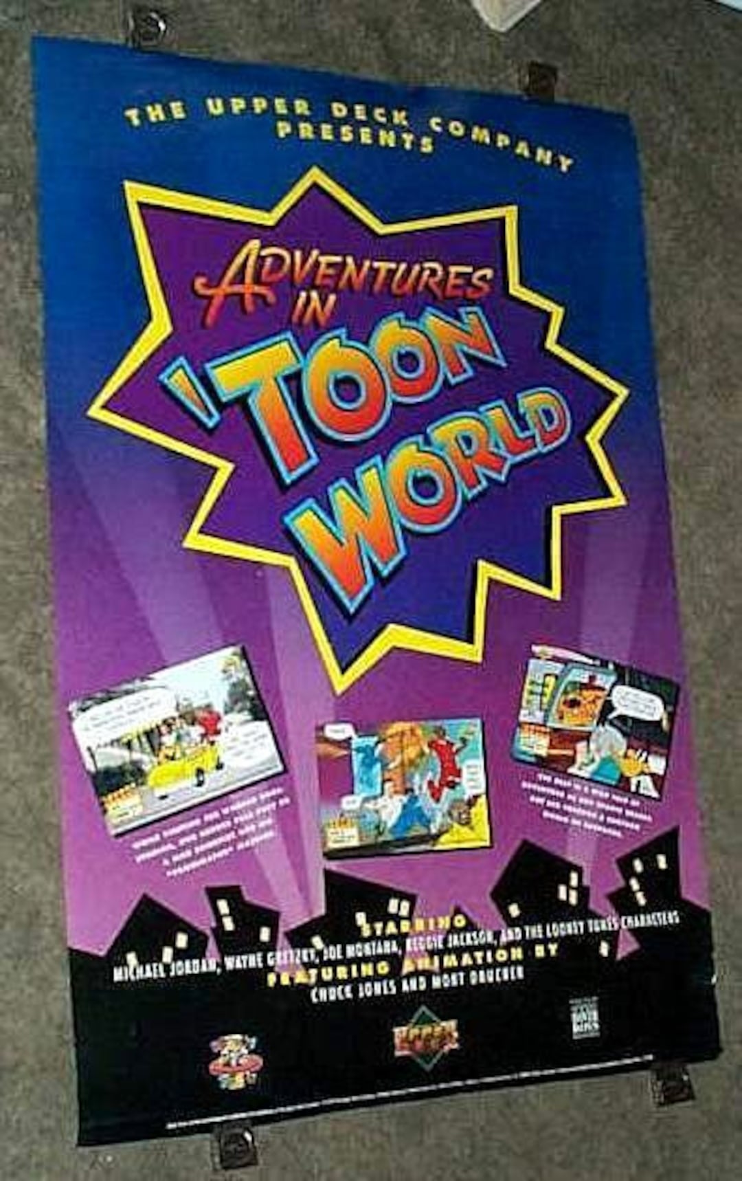 1993 Looney Tunes Poster, Adventures in 'toon World,upper Deck,michael ...