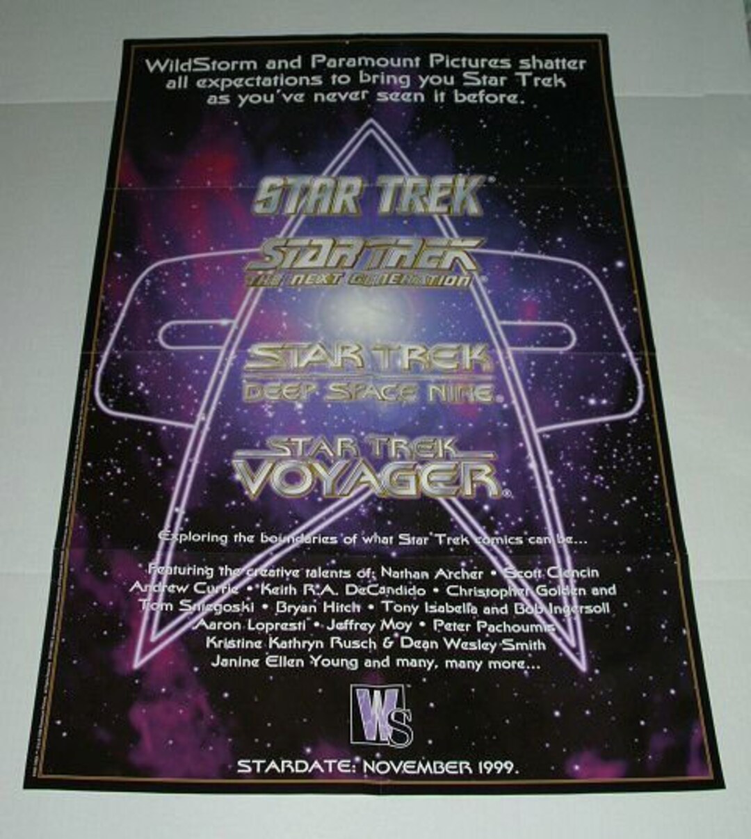 1999 Star Trek Poster! Vintage 34x22 Inch DC Wildstorm Comics ...