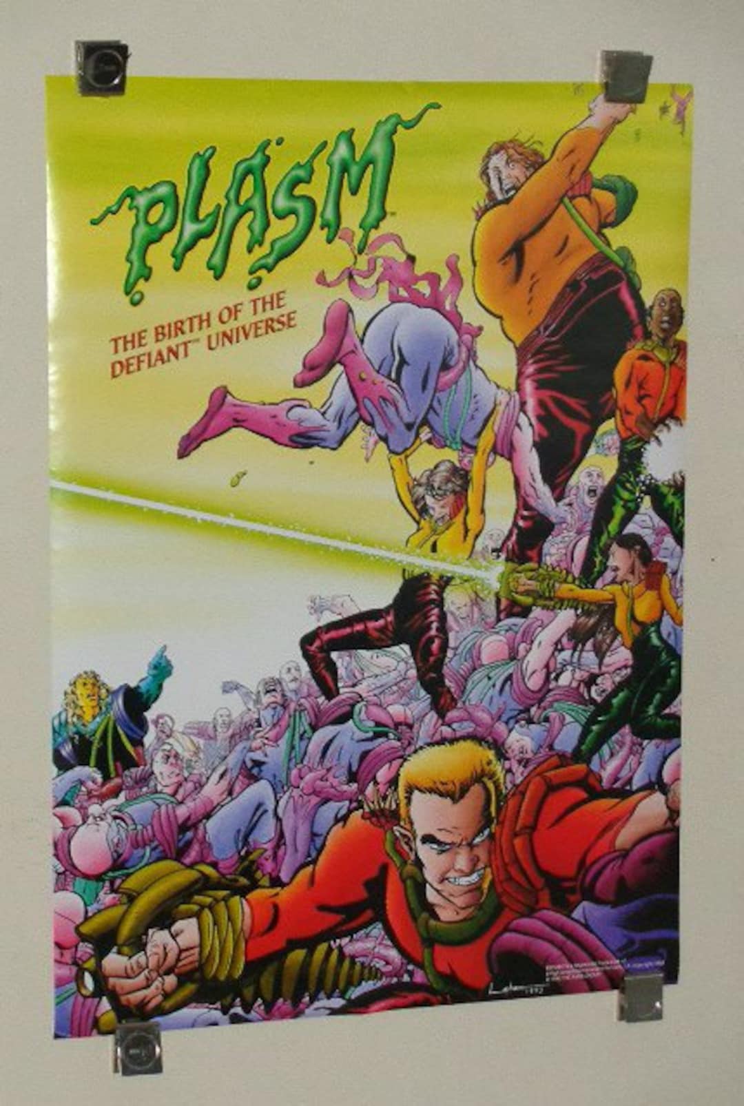 Original 1993 Warriors of Plasm Defiant Comics 25 1/4 by 18 1/4 Inch ...