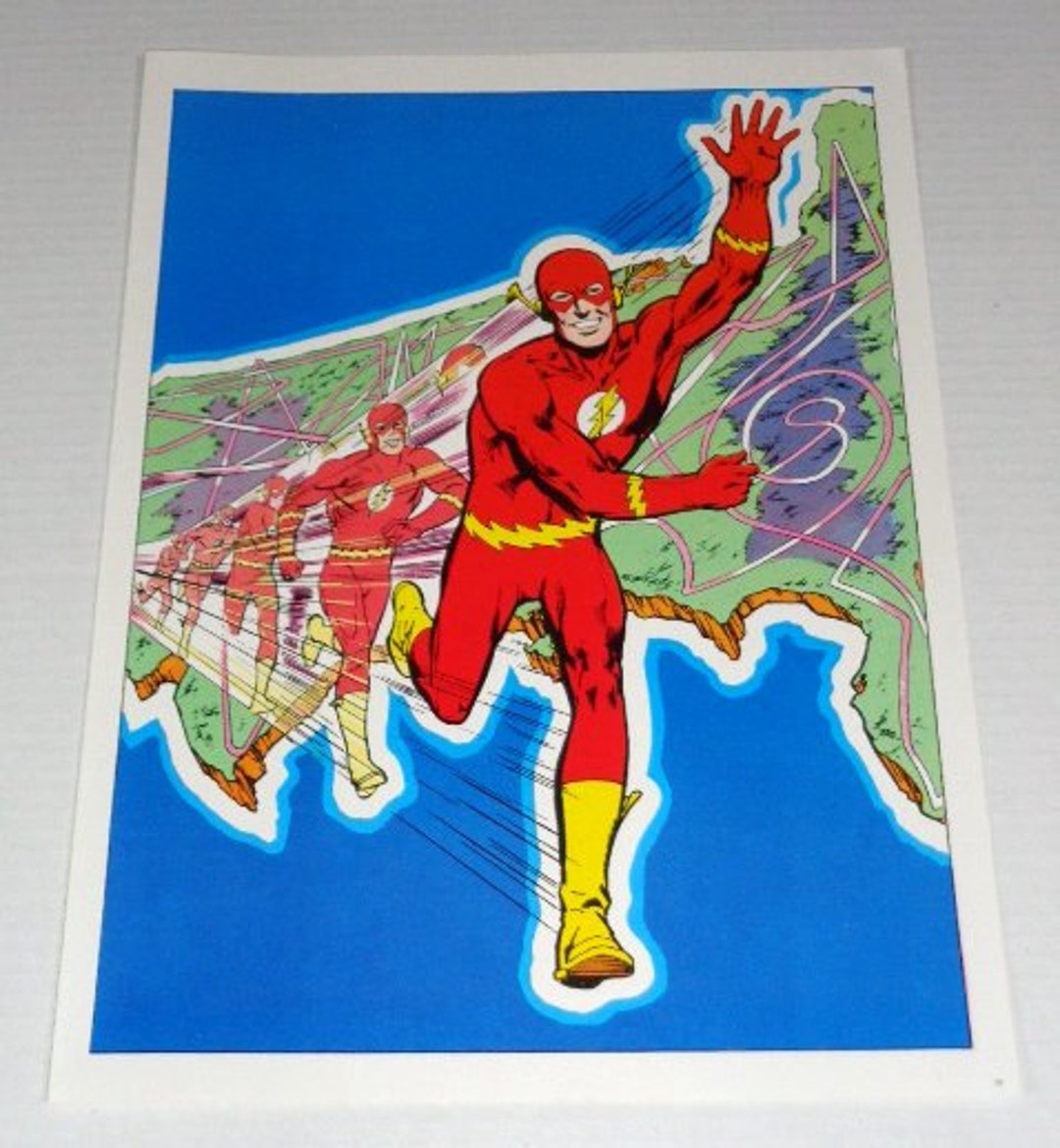 1978 the Flash Poster Pinup! Vintage Original 1970's DC Comics Universe ...