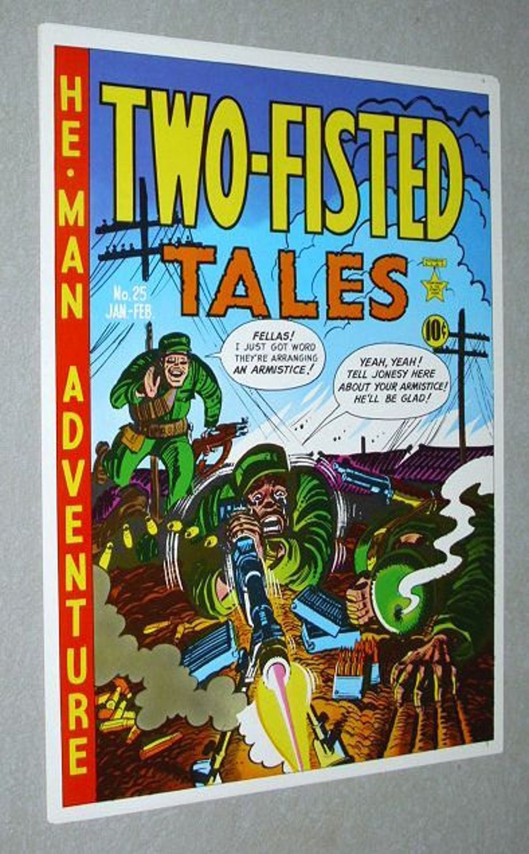 1970's EC Comics Poster, Original Two-fisted Tales 25 War Comic Book ...