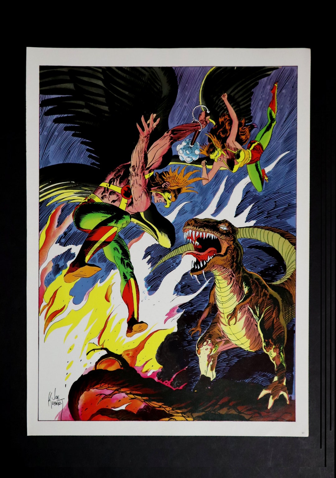 1978 Hawkman Poster, Rare Vintage Original 1970's DC Comics Hawkgirl ...
