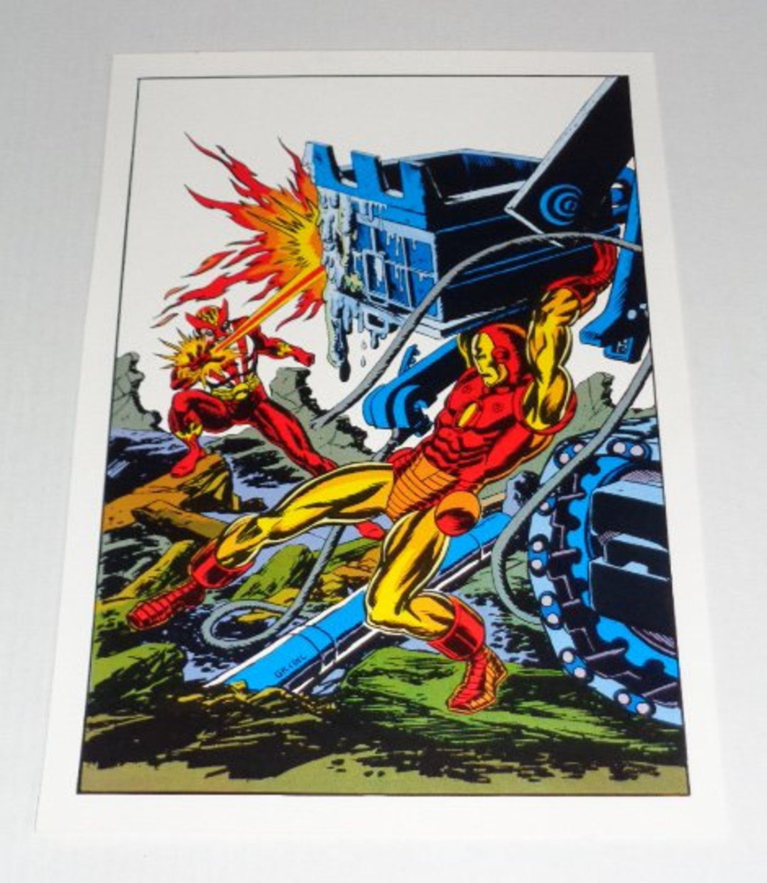 1978 Iron Man Poster Pin-up, Original 1970's Ironman Vs X-men Foe ...