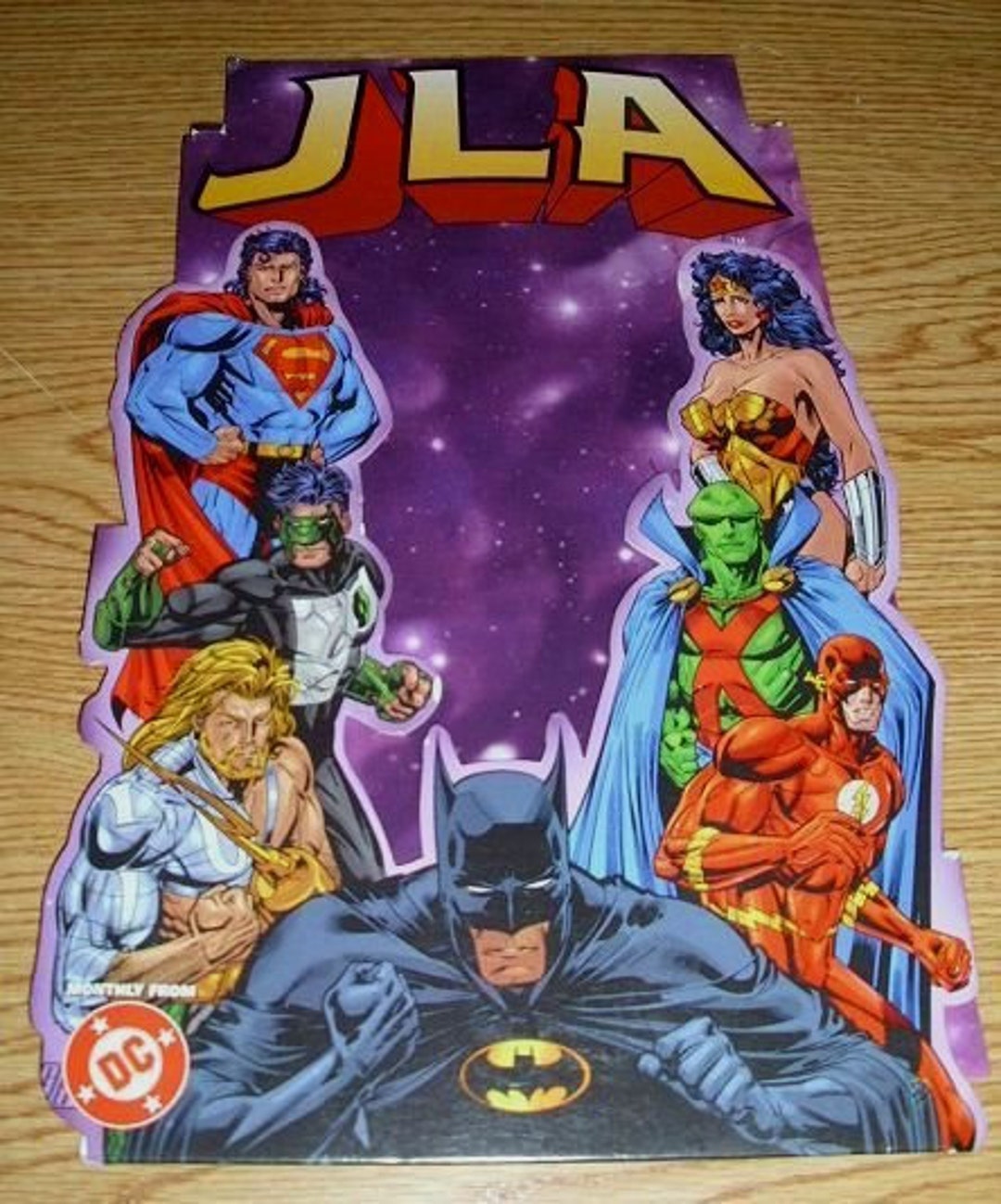 1996 JLA Counter Display! Original 13 X 8 Inch DC Comics Promo Counter ...