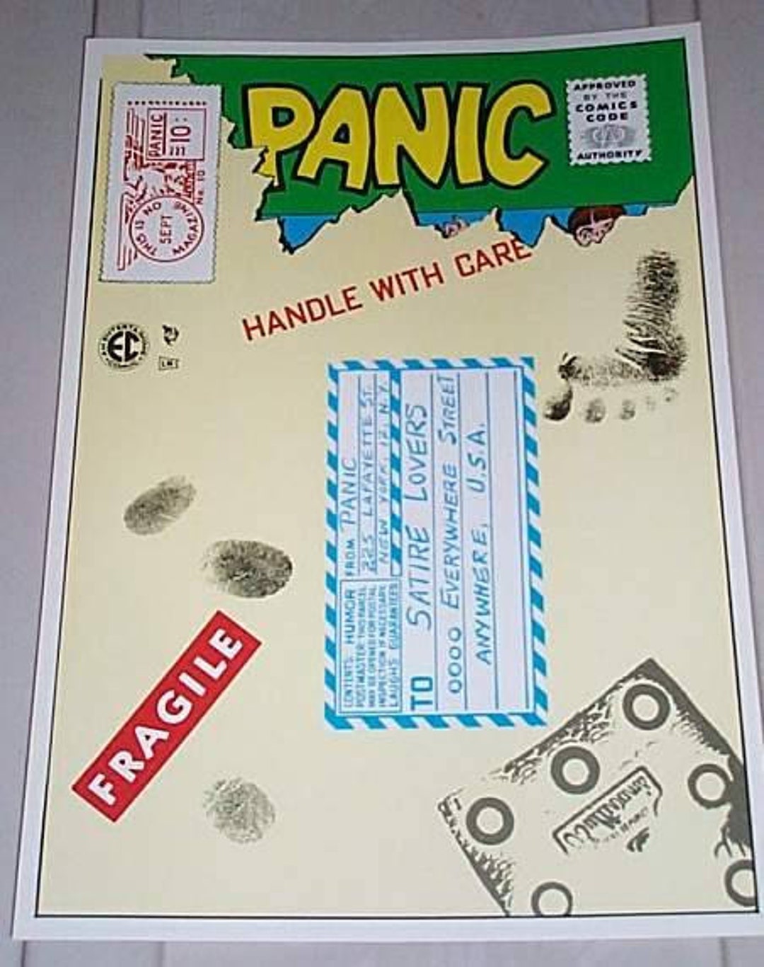 Original 1970's EC Comics Panic 10 Humor Comic Book Cover Art Pin-up ...
