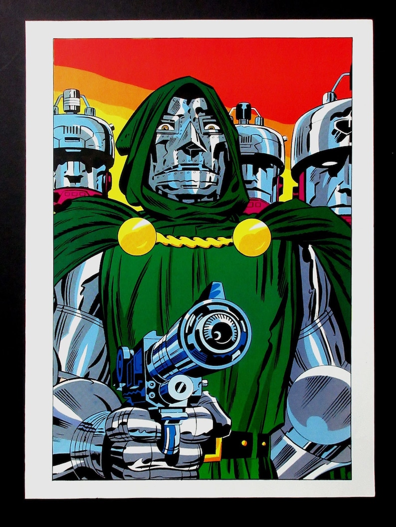 1978 Marvel Dr Doom Poster Rare Vintage Original 1970's Marvel Comics ...