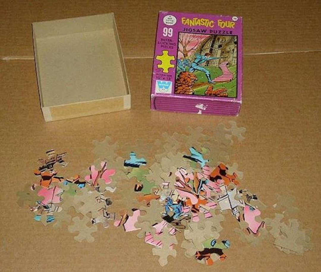 1968 Fantastic Four Puzzle, Marvel Comics Big Little Book 99 Piece ...