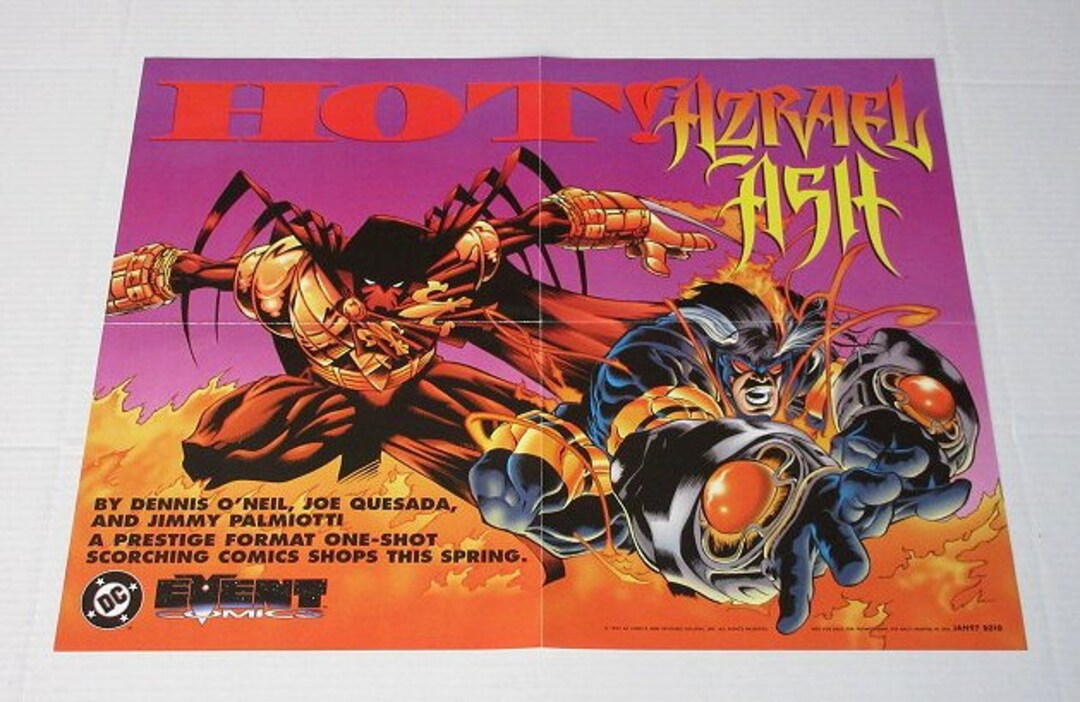 Rare Vintage Original 1997 DC Event Comics Azrael & Ash 22 by 17 Inch ...