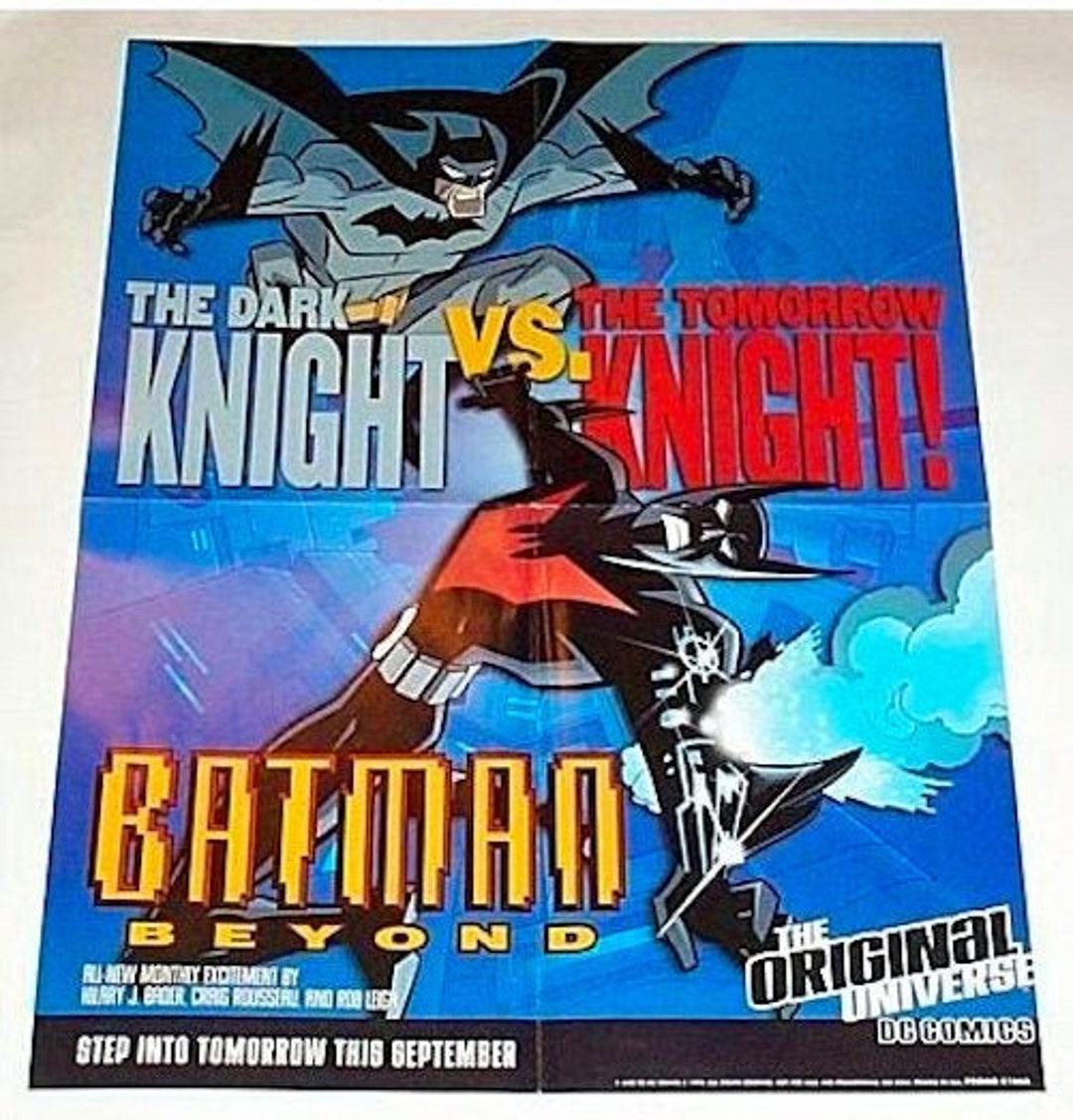 1999 Batman Vs Batman Beyond 22x17 Rare Vintage Original DC Detective ...