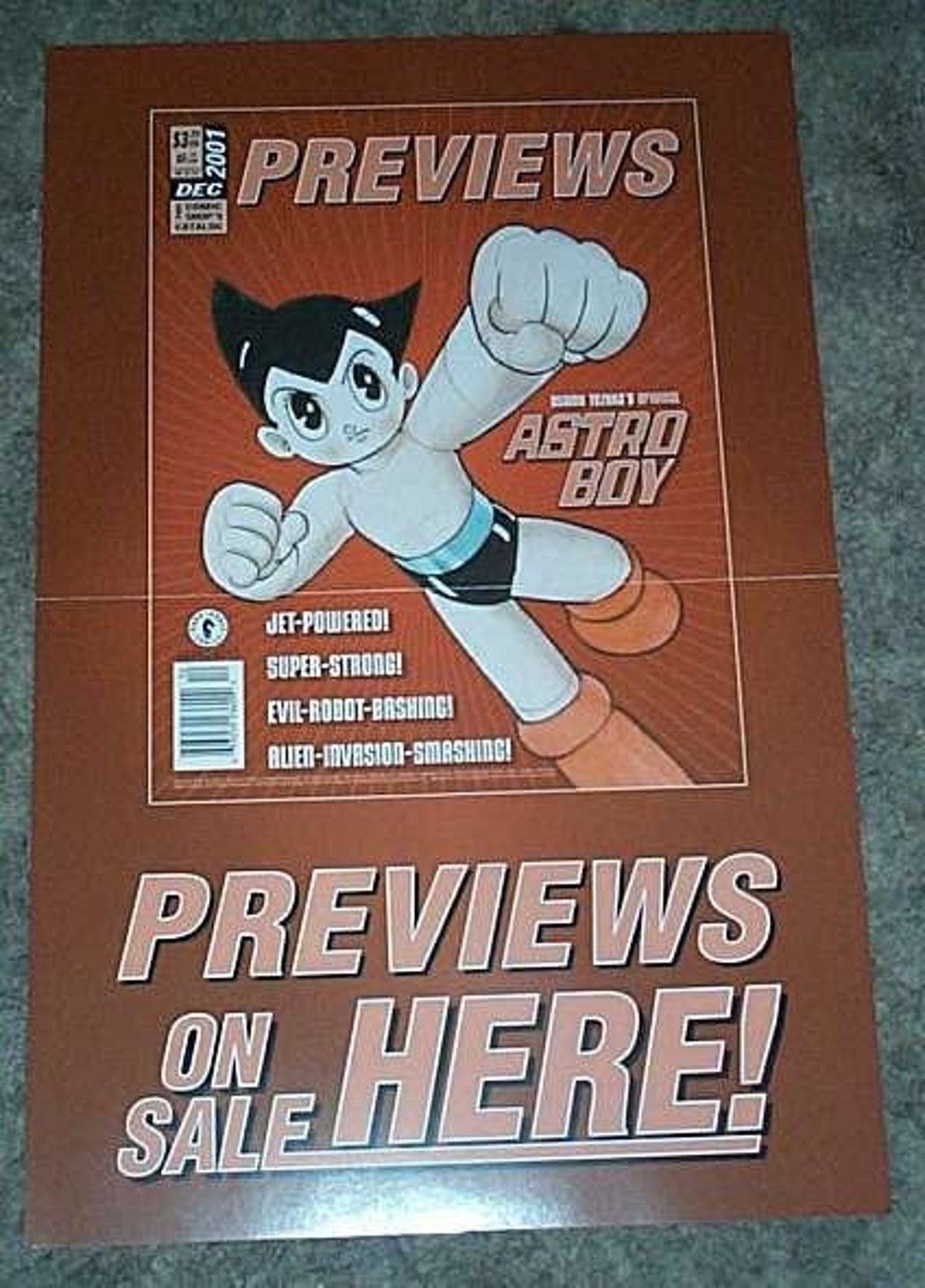 2001 Astroboy 17 by 11 Inch Rare Vintage Original Comic Book Shop ...