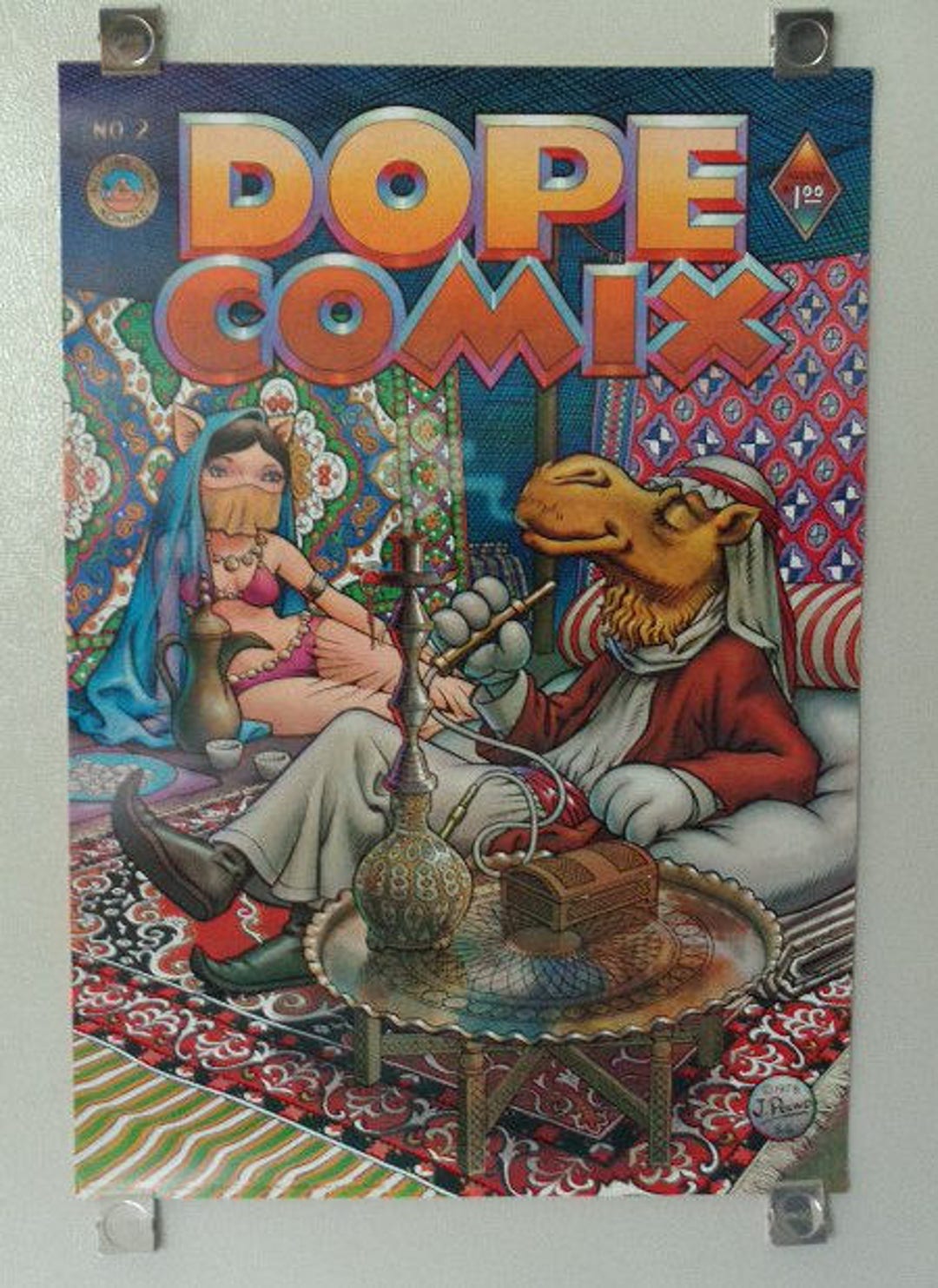 1978 Dope Comix Poster! Vintage Original 1970's Dope Comics Kitchen ...