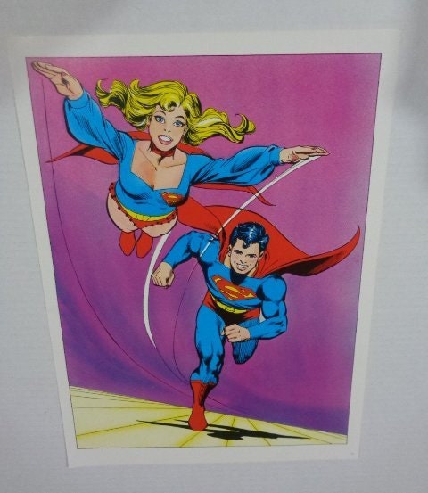 1978 Superboy Supergirl Poster Original 1970's DC Comics Rare Vintage ...