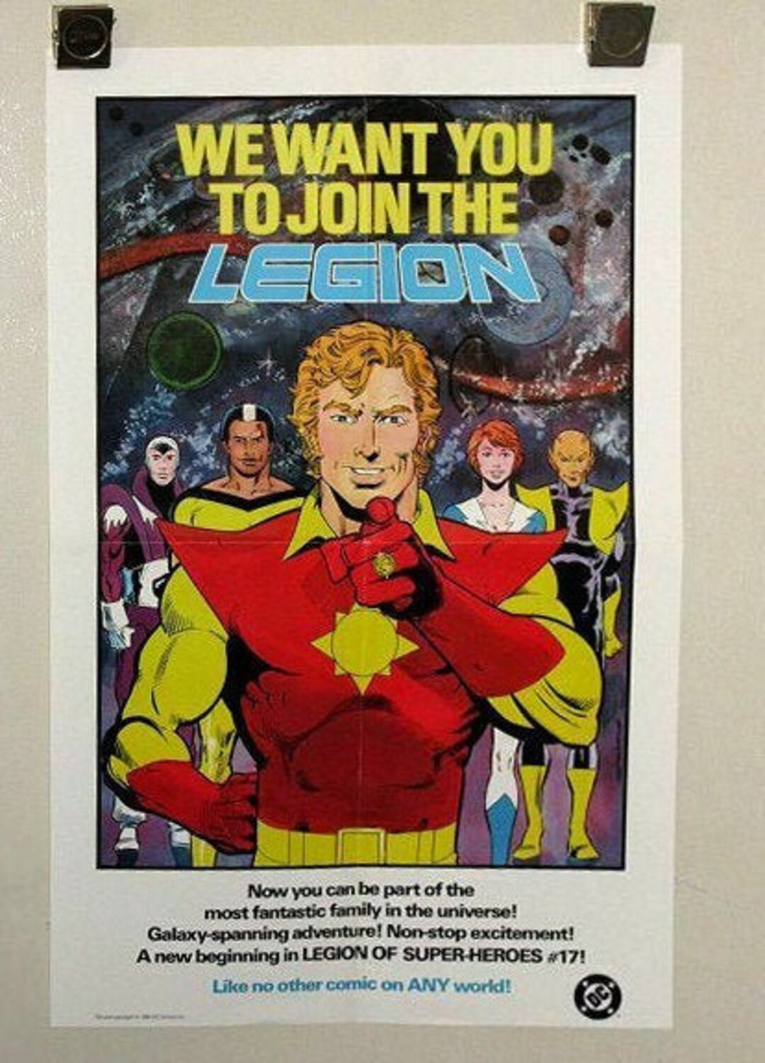 1985 Legion of Superheroes Poster: Rare Vintage Original 1980's DC ...