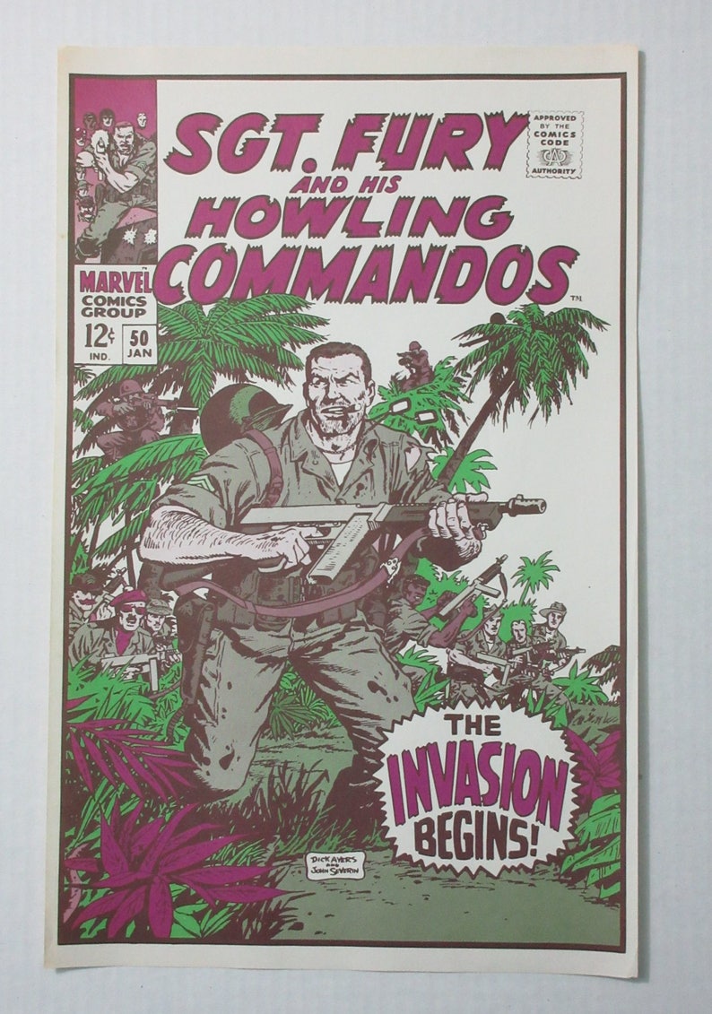 Vintage Original 1974 Marvel Comics Sgt Nick Fury and His Howling ...
