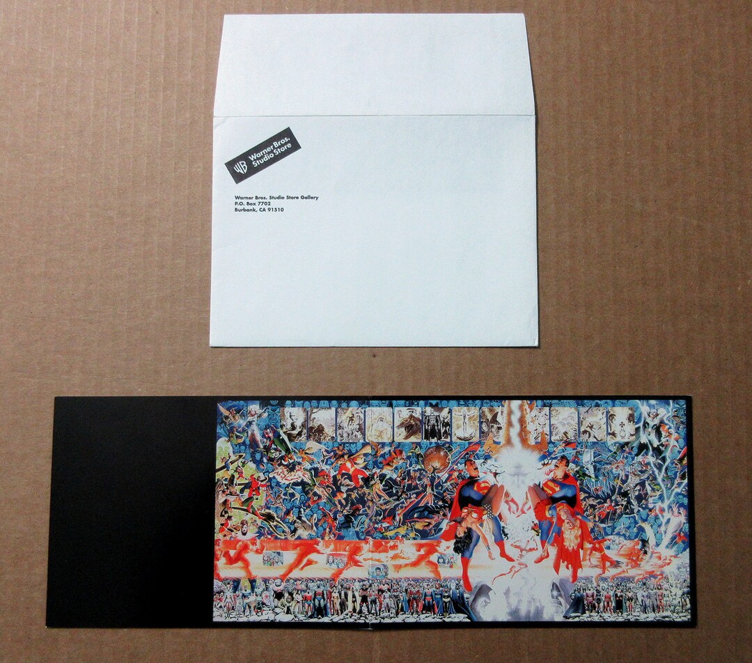 Alex Ross JLA Promo Card/envelope: 2000 Crisis on Infinite Earths DC ...
