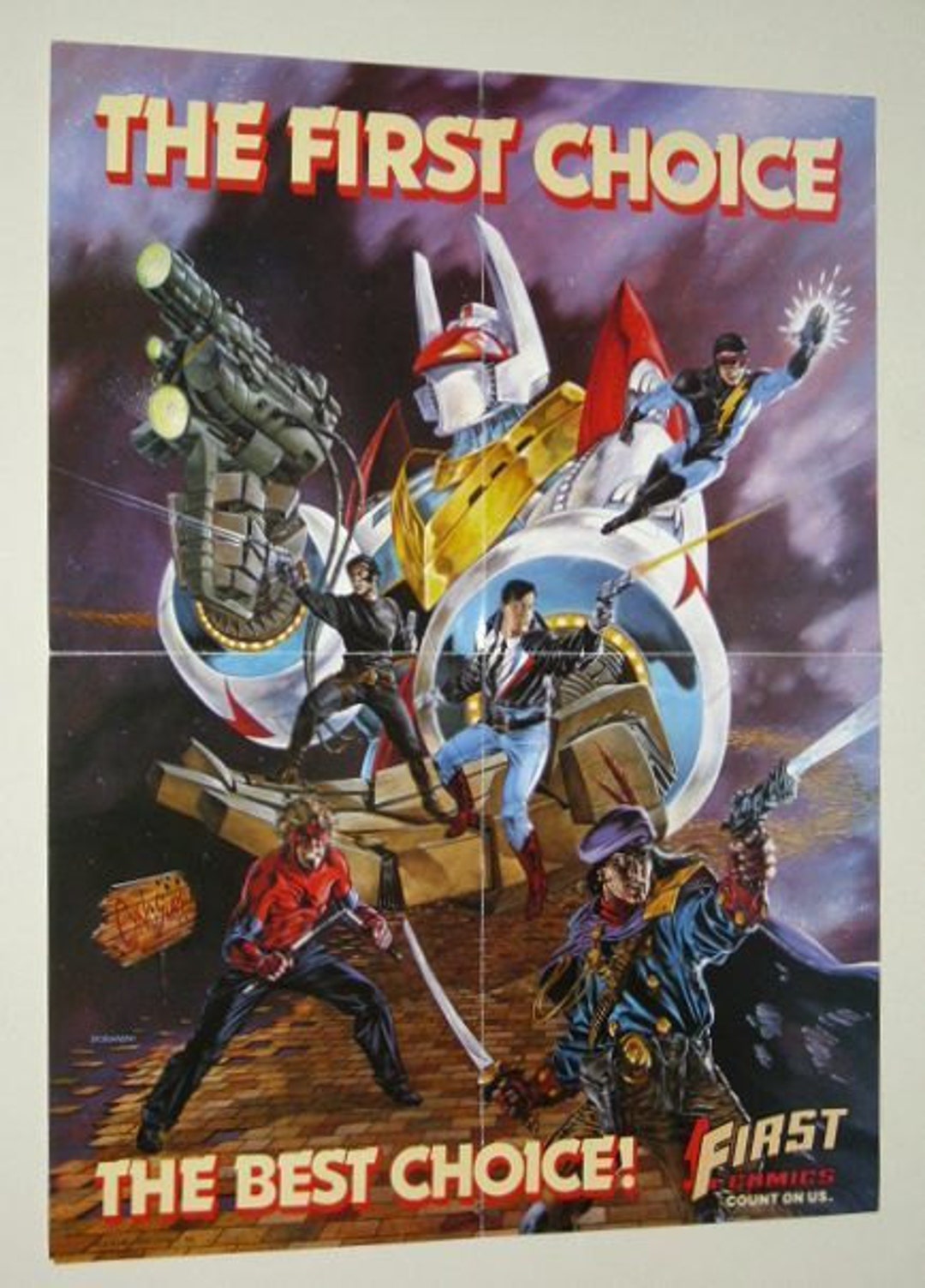 1987 First Comics 24x18 Factory Folded Comic Book Promotional Promo ...