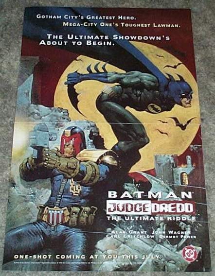 Original 1995 Batman and Judge Dredd 17 by 11 Inch DC Comics - Etsy