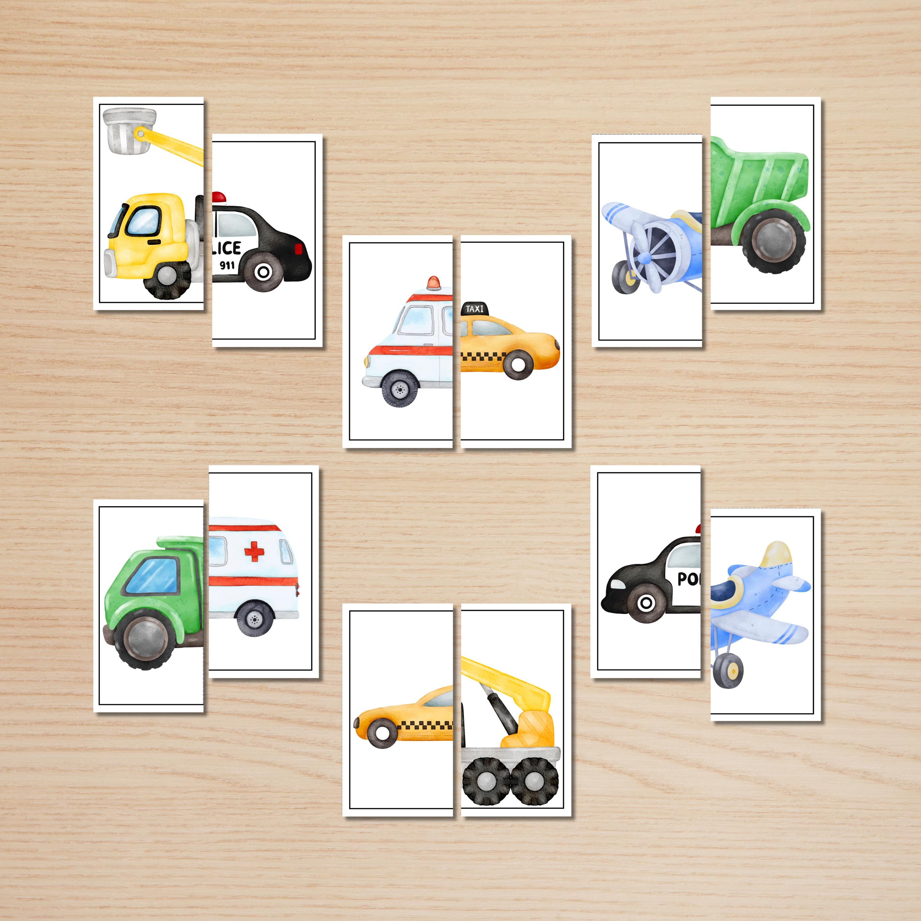 Printable Transportation Matching Game, Toddler Matching Activity, Kids ...
