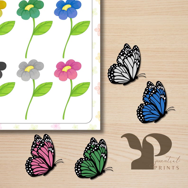 Butterfly and Flower Matching Game, Color Matching Activity for Kids ...