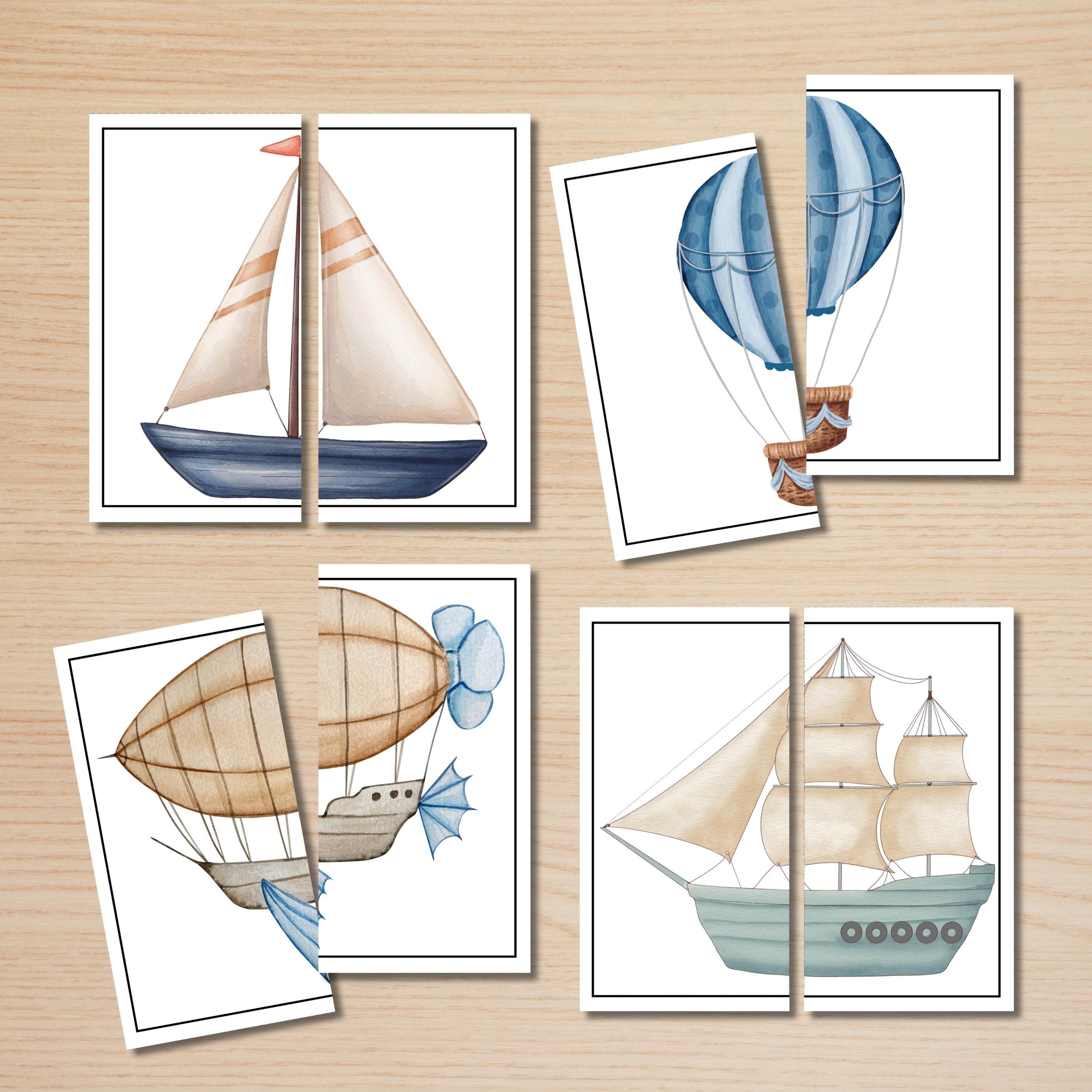 Printable Transportation Matching Game, Toddler Matching Activity, Kids ...
