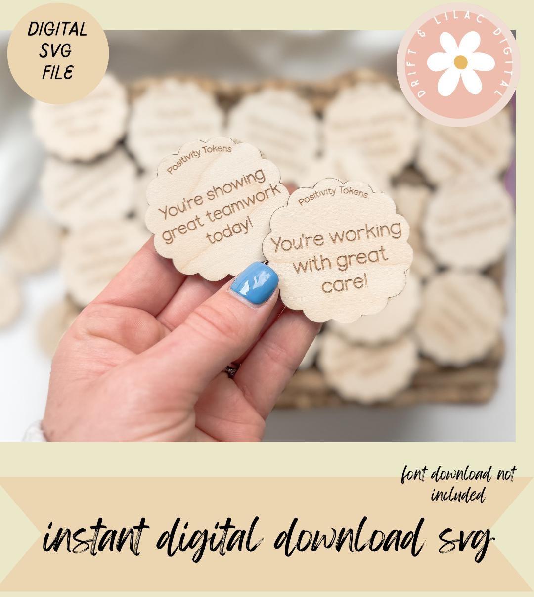SVG Classroom Positivity Tokens, Classroom Affirmations, Teacher Token ...