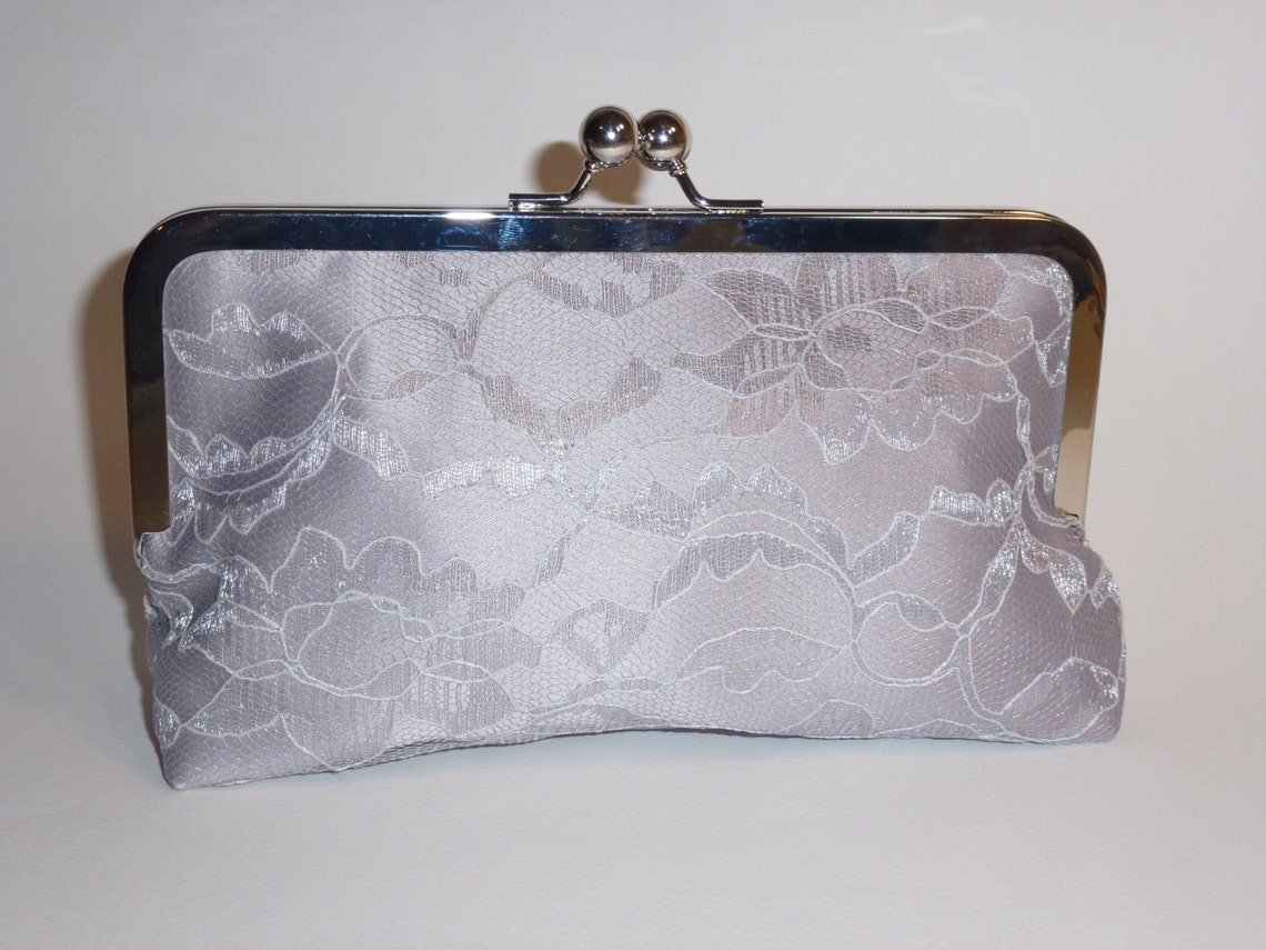 Lace Clutch With Overlay on Satin Bridal Holiday Christmas New Year's ...