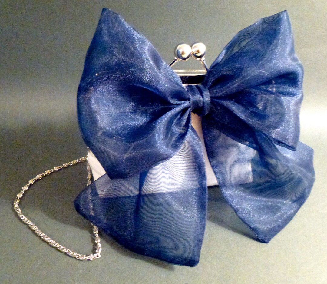 Flower Girl Clutch With Large Organza Bow Clutch in Silk Dupioni ...