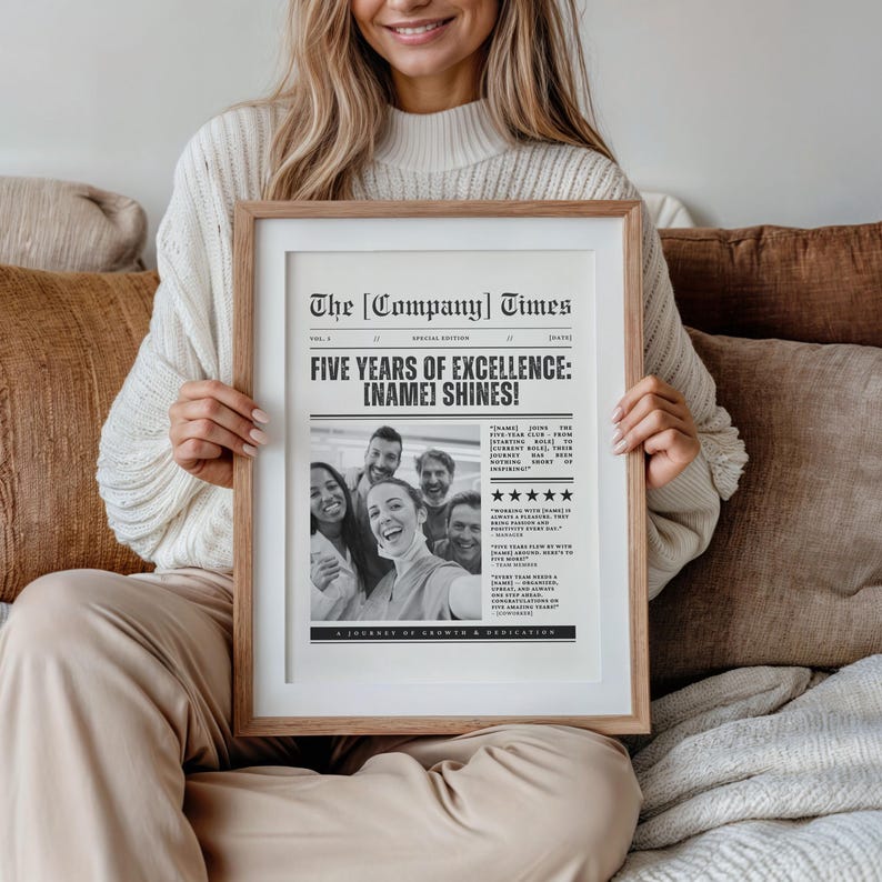 Years of Service Card — Work Anniversary Gift, Employee Recognition ...