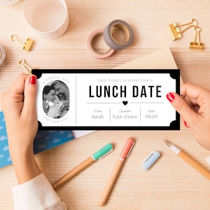 Editable Lunch Date Coupon: Printable Gift Voucher (digital File) - Etsy