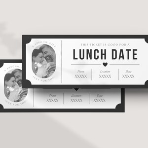 Editable Lunch Date Coupon: Printable Gift Voucher (digital File) - Etsy