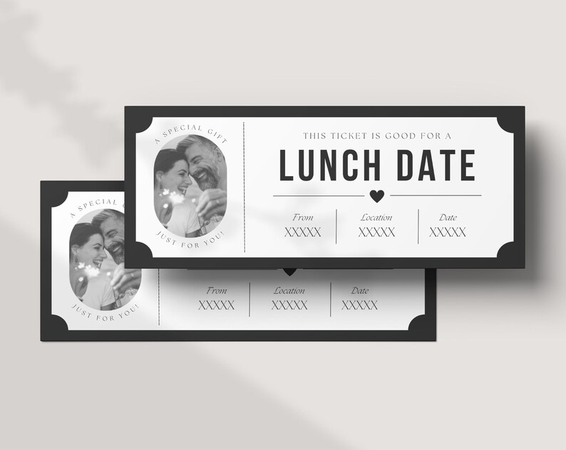 Editable Lunch Date Coupon: Printable Gift Voucher (digital File) - Etsy