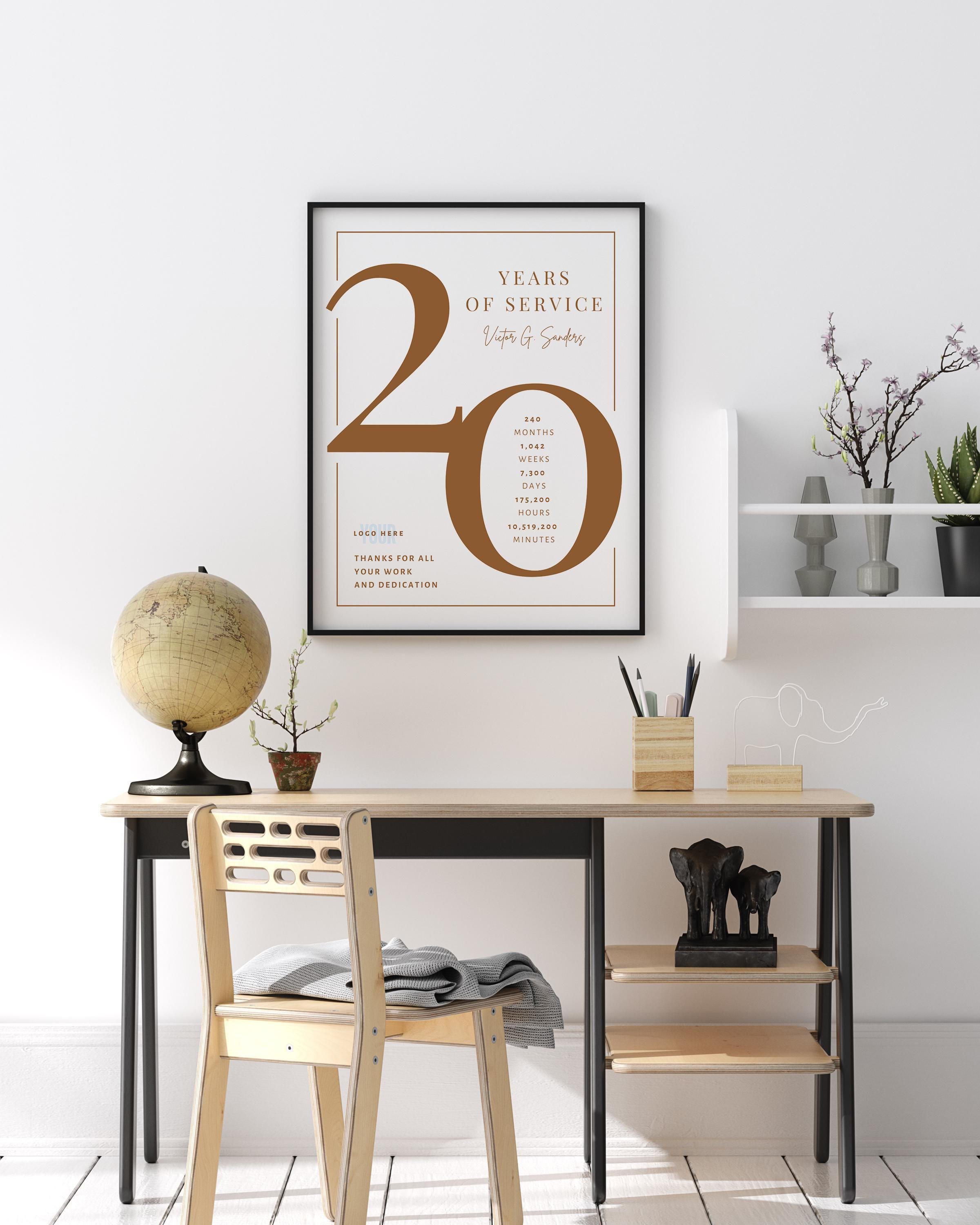 20 Work Anniversary Gift for Employee — Appreciation Gift for Boss 20 ...